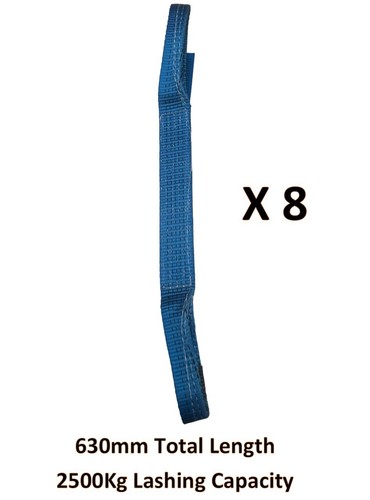 8 x Load Restraint Strap Car Carrying Soft Axle Strap Restraint Tow ...