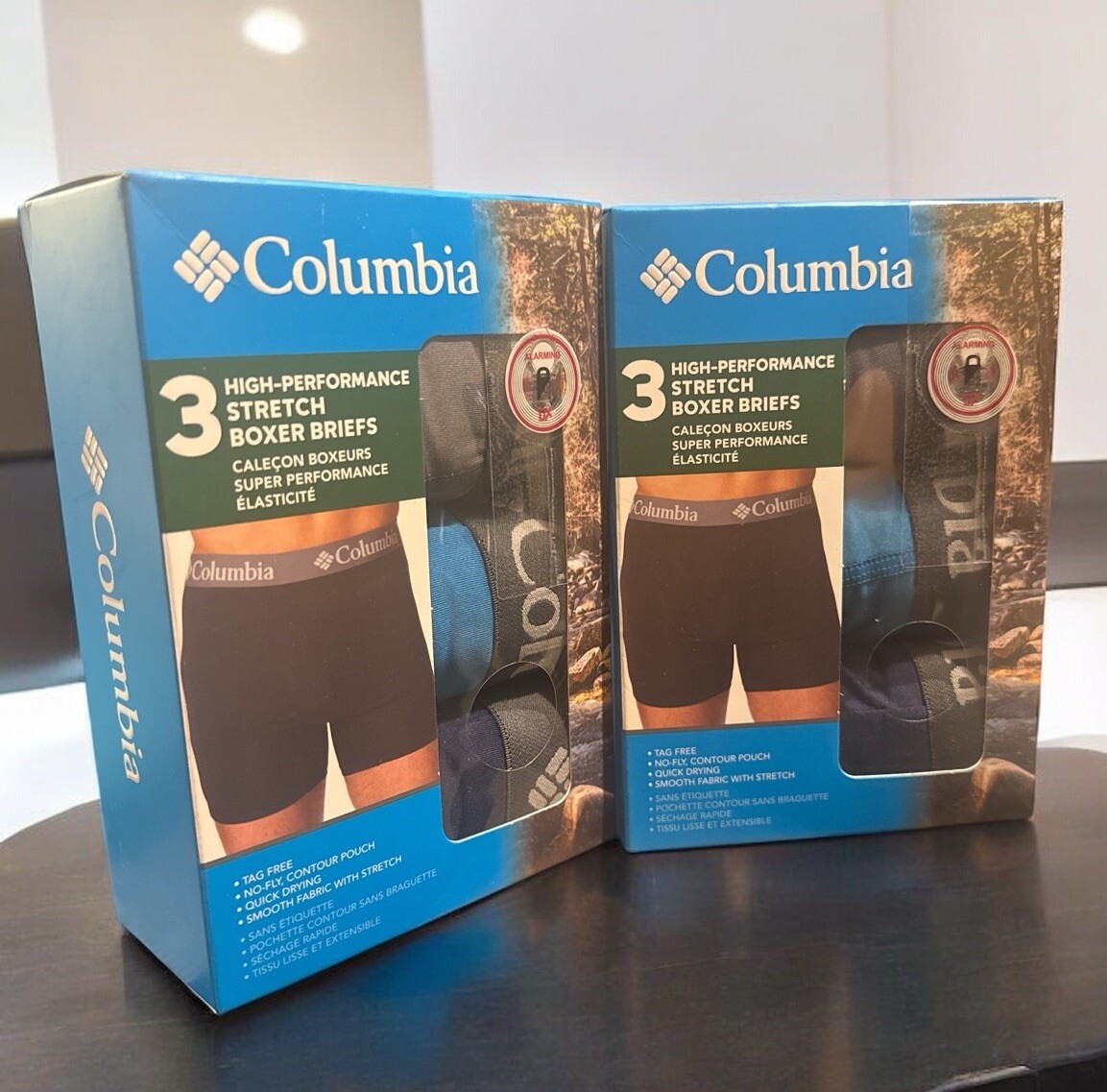 Columbia Men's High-Performance Stretch Color Set Two 3 Pack Boxer ...