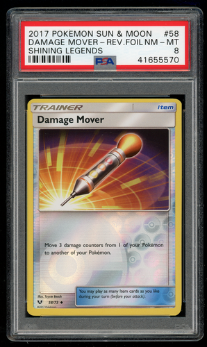2017 Pokemon Sun & Moon Shining Legends 58 Damage Mover-Reverse Foil ...