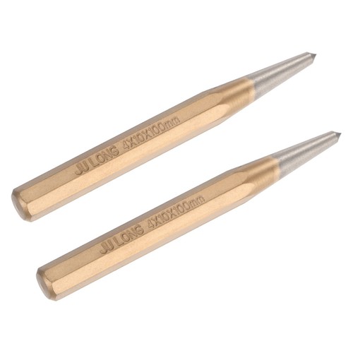 2-Pack Center Punch 4mm Shank Point, 10x100mm Alloy Steel Center Punch ...