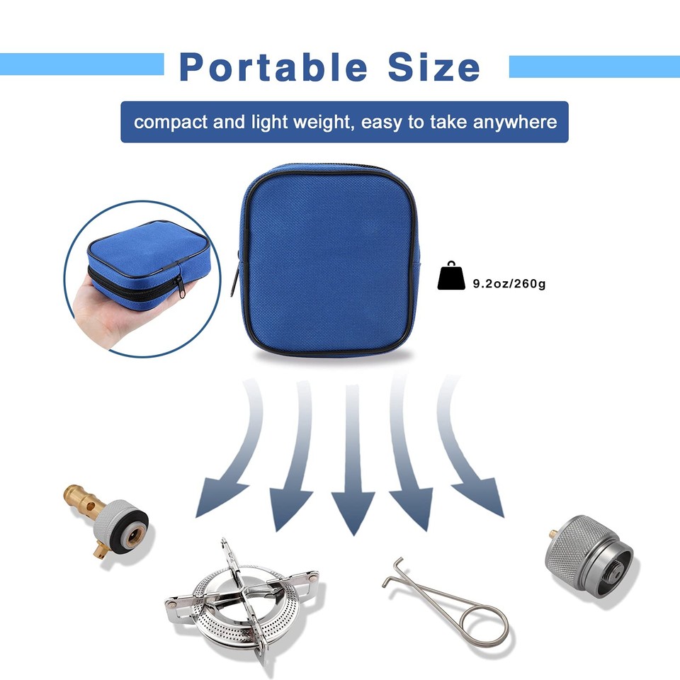 Camping Stove with Butane Adapter - Lightweight Backpacking Stove for ...