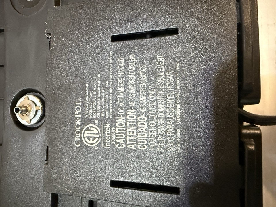 Crock Pot SCCPTP600-P 6qt Stainless Black Oval Slow Cooker | eBay