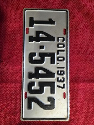 Vintage Colorado 1937 License Plate | eBay