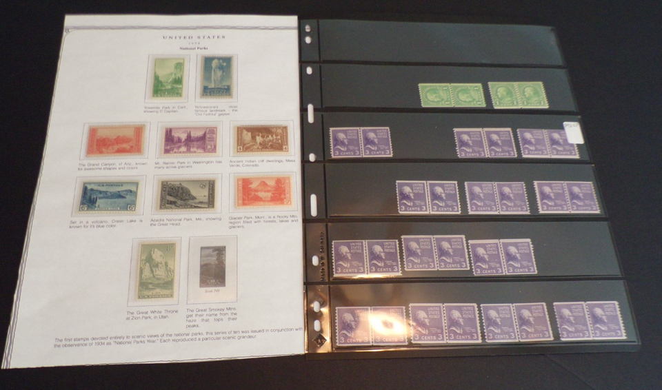 US Stamp Collection- stamps on 8 stock/album pages (J22) | eBay