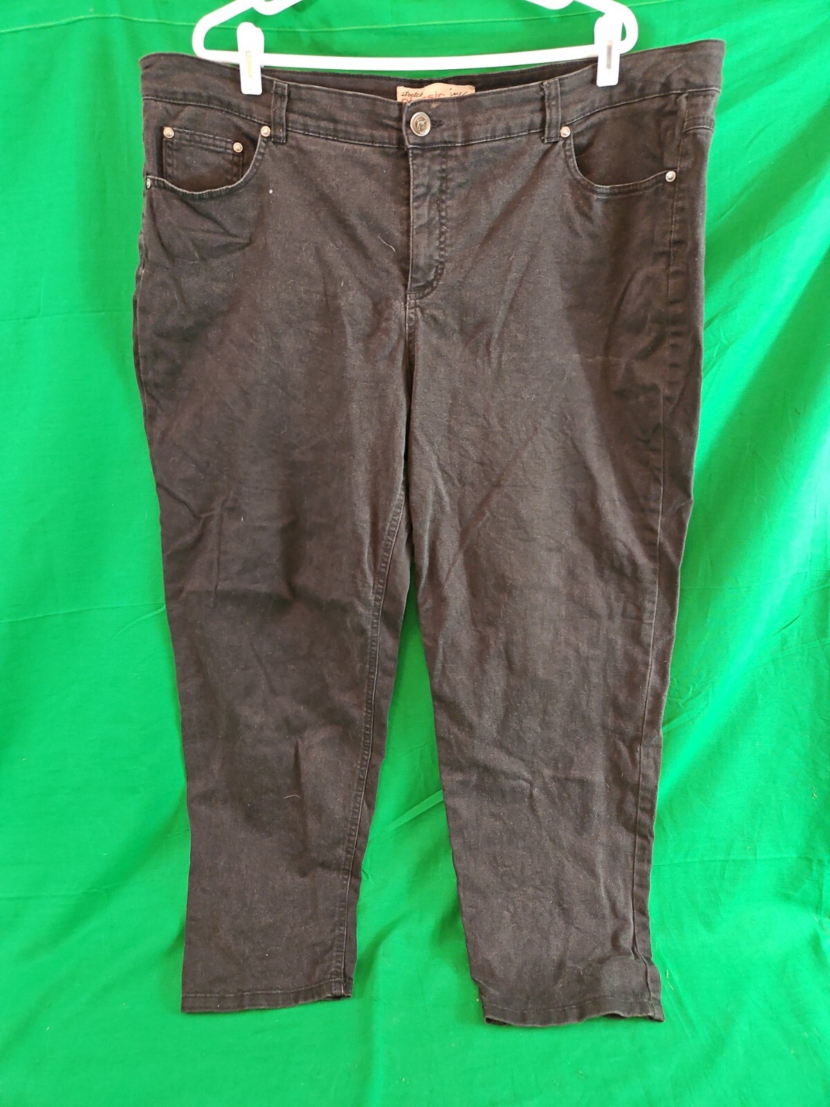 JMS Classic Stretch Denim Women's Plus Size 22W Straight Leg Black ...