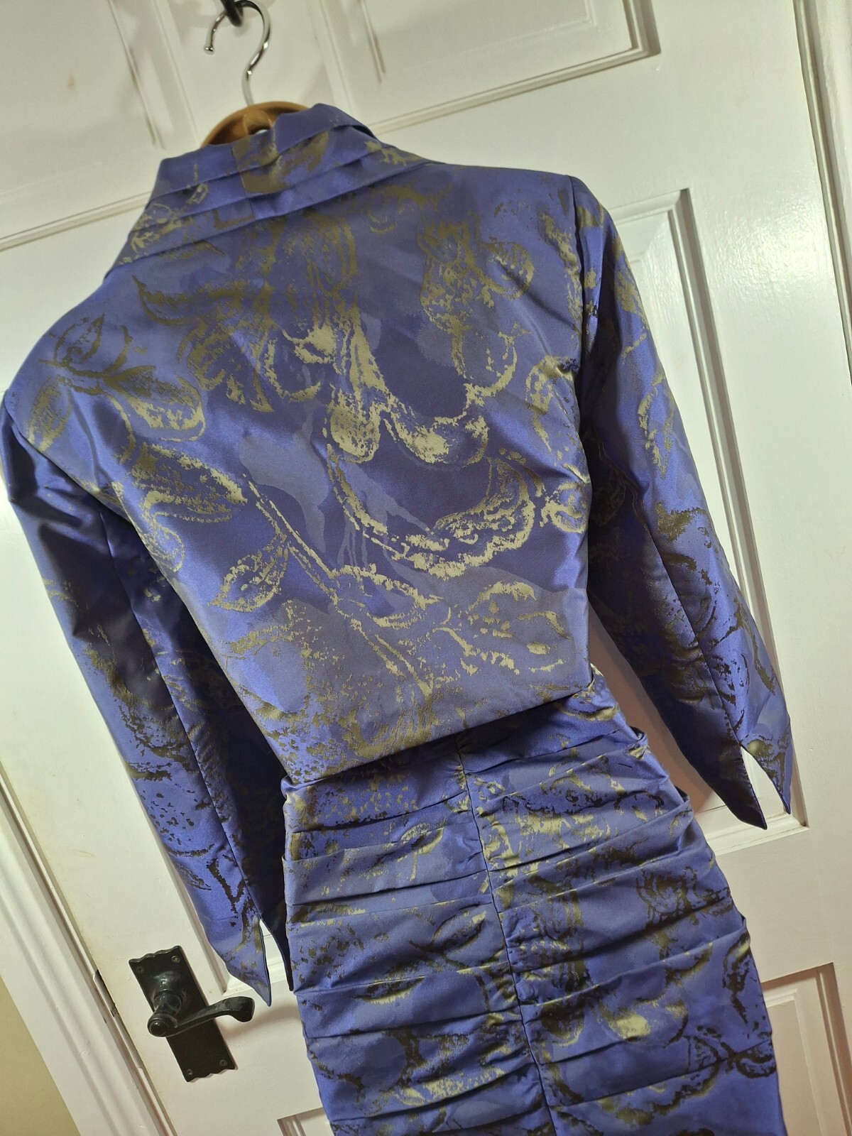 Presen De Luxe Gold & Purple Floral Mother Of Bride Outfit, UK 16 18 ...