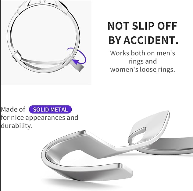 Metal Ring Guard Set 12-Pack, 3 Sizes, Invisible Ring Size Adjuster ...