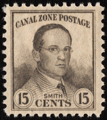 Canal Zone Stamp Scott # 111a Mint - 15 Cents Gray Jackson Smith Wet ...