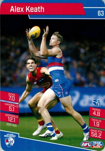 2022 WESTERN BULLDOGS AFL Card ALEX KEATH Teamcoach | eBay