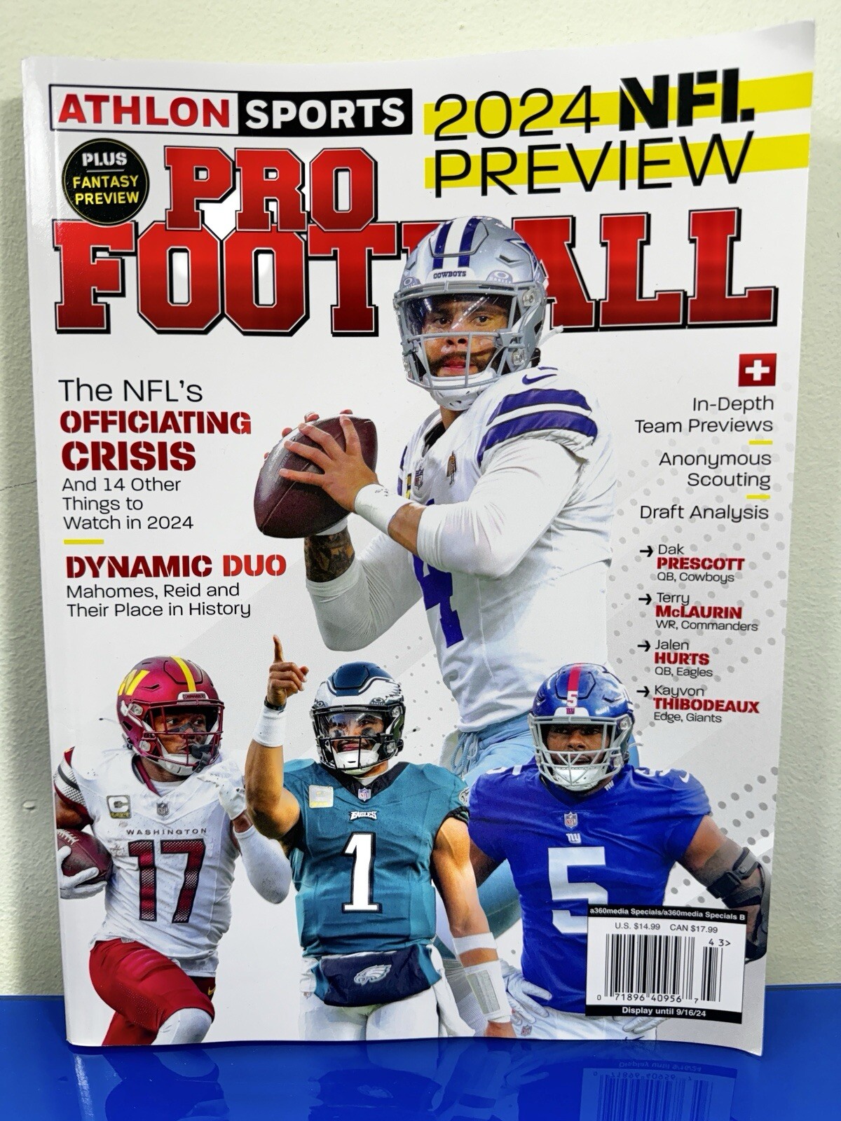 ATHLON SPORTS MAGAZINE - PRO FOOTBALL 2024 NFL PREVIEW | eBay