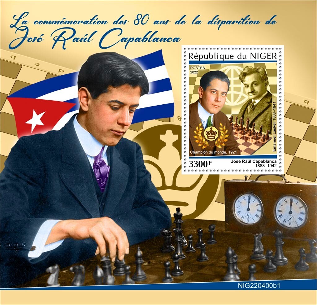 Chess José Raúl Capablanca MNH Stamps 2022 Niger S/S | eBay
