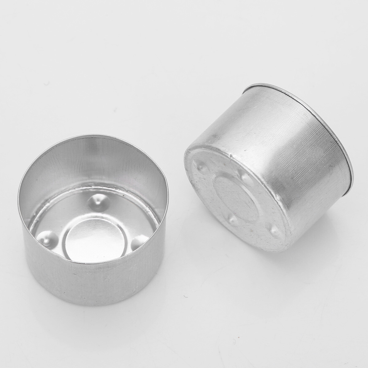 Premium Aluminum Tea Light Cups Pans Tealight Holders Flat Candle ...