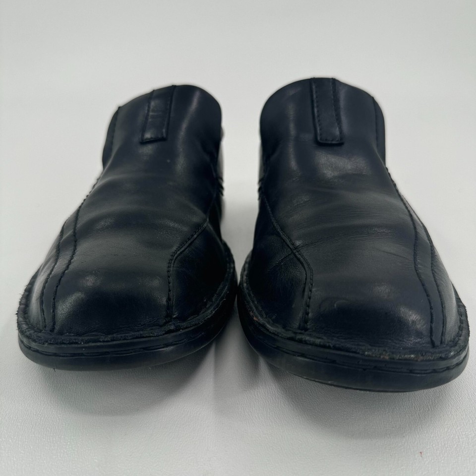 Clarks Escalade MENS Black Leather Slip On Round Toe Loafers Shoes SIZE ...