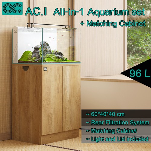 AC.I 2ft Aquarium Fish Tank AND Matching Cabinet with Rear Filtration ...