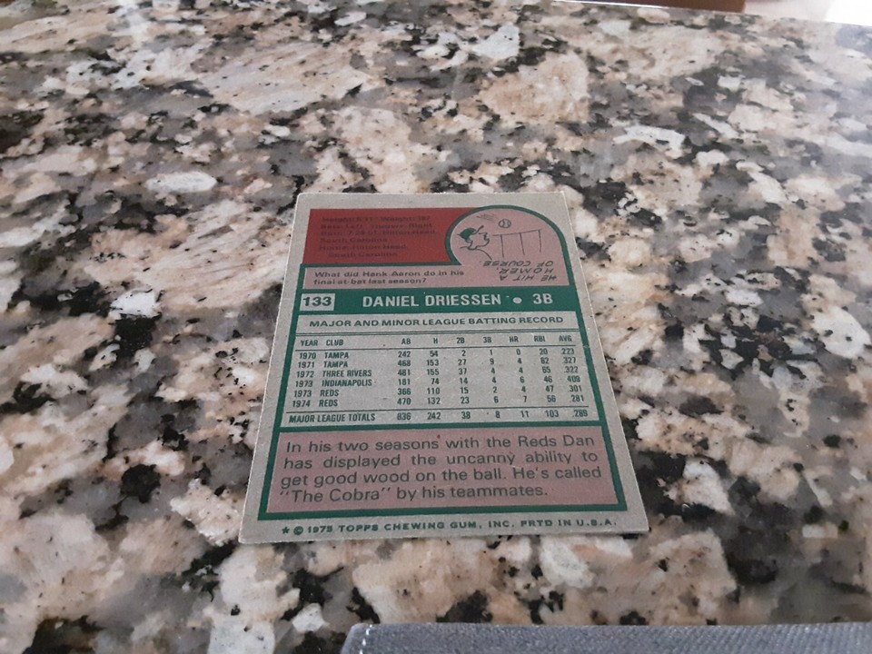 1975 Topps Baseball Card #133 Dan Driessen | eBay