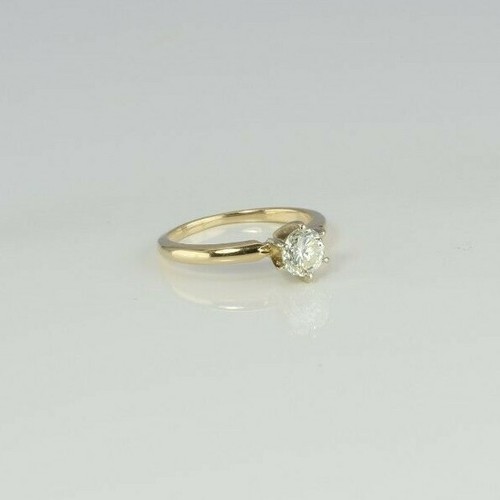 14K Yellow Gold .62ct Diamond Solitaire Ring Size 5 | eBay