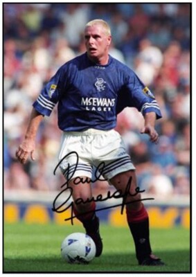 3350. Signed Paul Gascoigne Rangers Picture 2 (PRINTED AUTOGRAPH - A4 ...