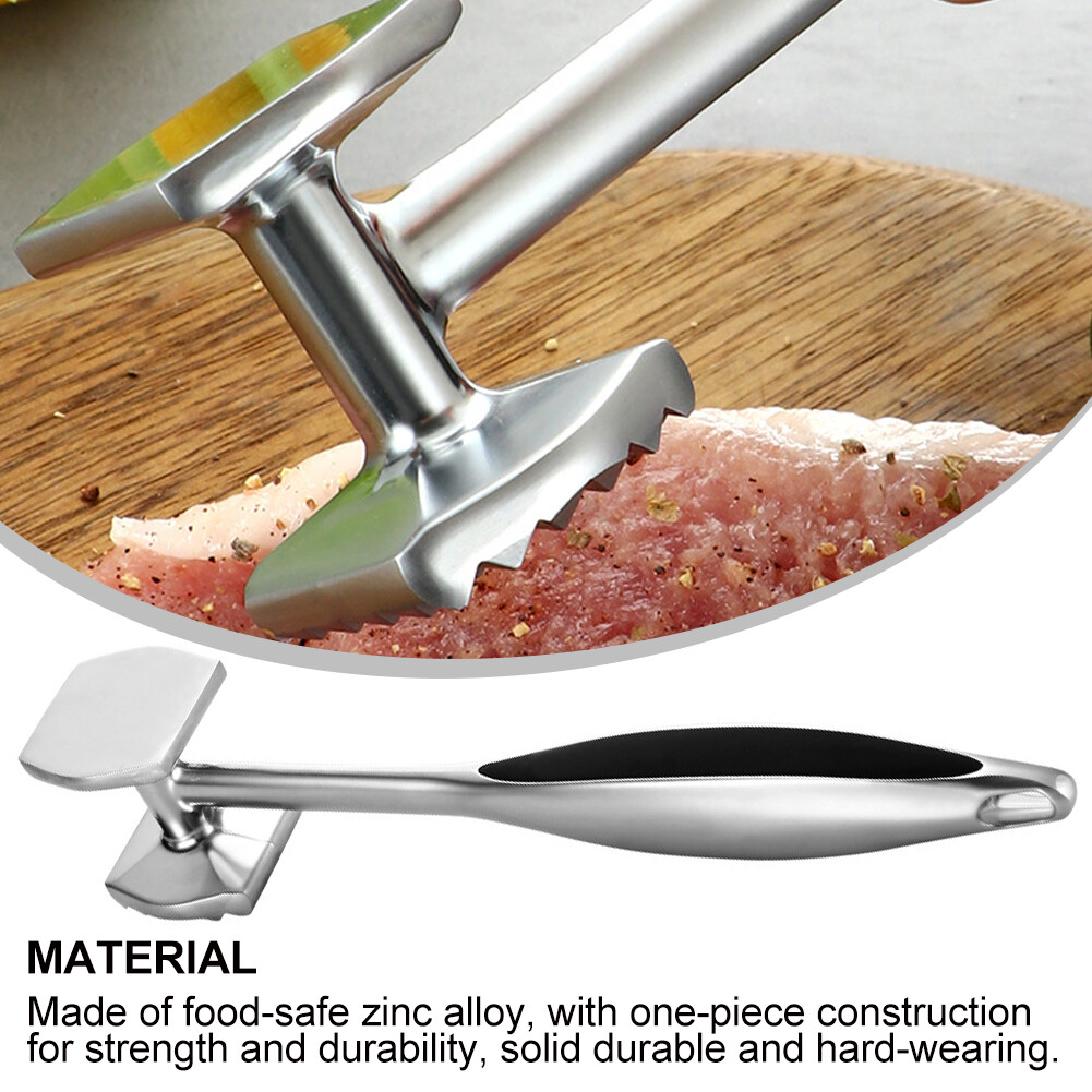 Pork Heavy Duty Meat Tenderiser BBQ Kitchen Cooking Double Sided Mallet ...