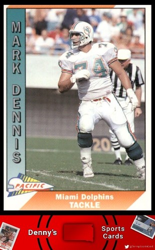 1991 Pacific #266 Mark Dennis Miami Dolphins Football Card | eBay