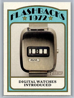 2021 Topps Heritage #NF-DW1 - Digital Watches Introduced Flashbacks | eBay