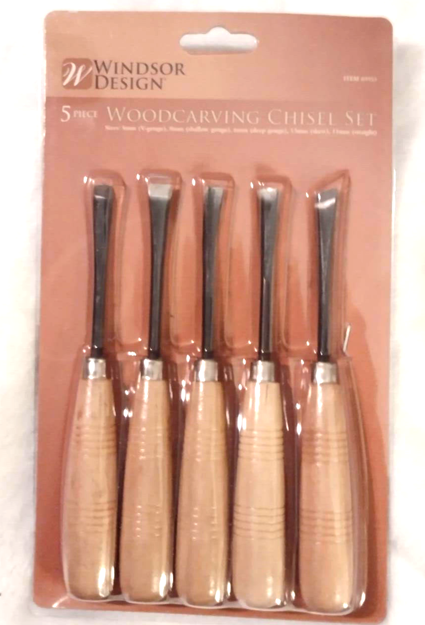 NEW 5-piece, "WOODCARVING CHISEL SET", Great For Beginners+Up, by ...