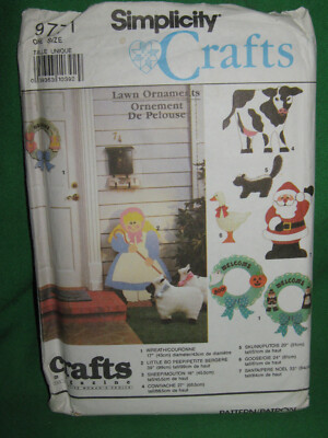 Uncut Simplicity Craft Lawn Decor Ornaments Pattern 9771 Wreath ...