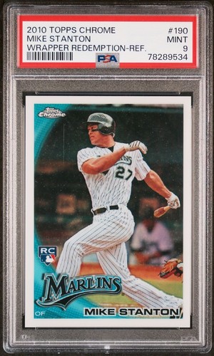 2010 Topps Chrome Mike Giancarlo Stanton Wrapper Redemption Refractor ...