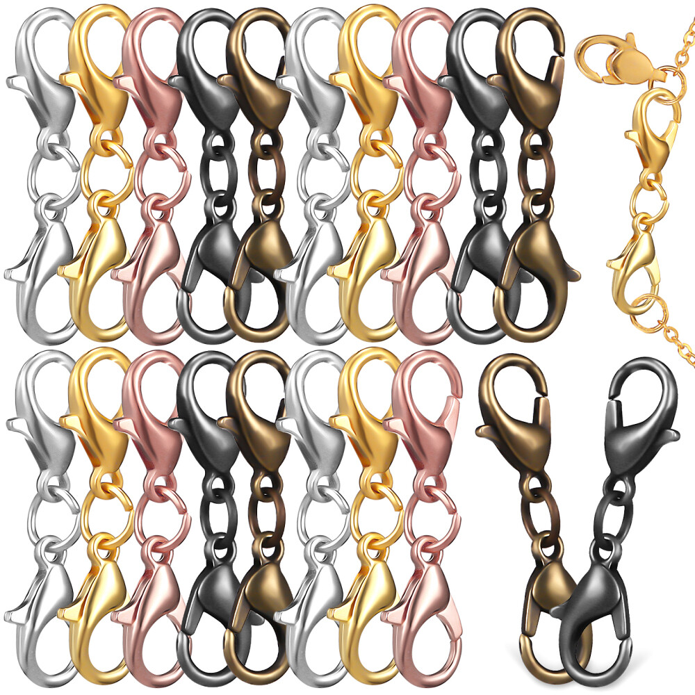 DIY Craft Clasps 20PCS Double Opening Lobster Clasps Set - 10 Color S ...