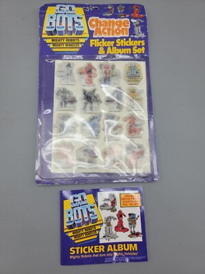 GO BOTS Change Action Flicker Stickers & Album Set SEALED GOBOTS ...