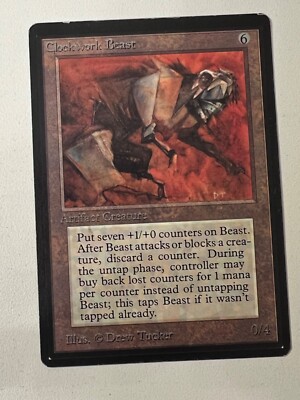 Magic the Gathering MTG Beta Clockwork Beast MP (Beta Bob) | eBay