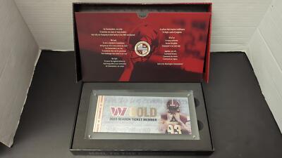 Washington Commanders holographic Gold season ticket member plaque | eBay