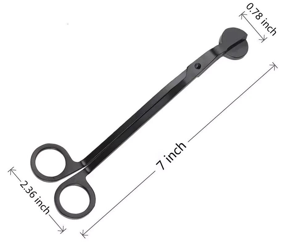 7" Black Meatal Candle Wick Trimmer, Candle Wick Cutter, Shear. New! | eBay