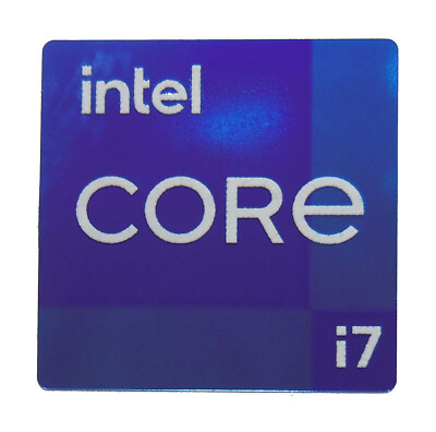 Intel Core i7 11th Generation Sticker 18 x 18mm Rocket Lake Badge For ...