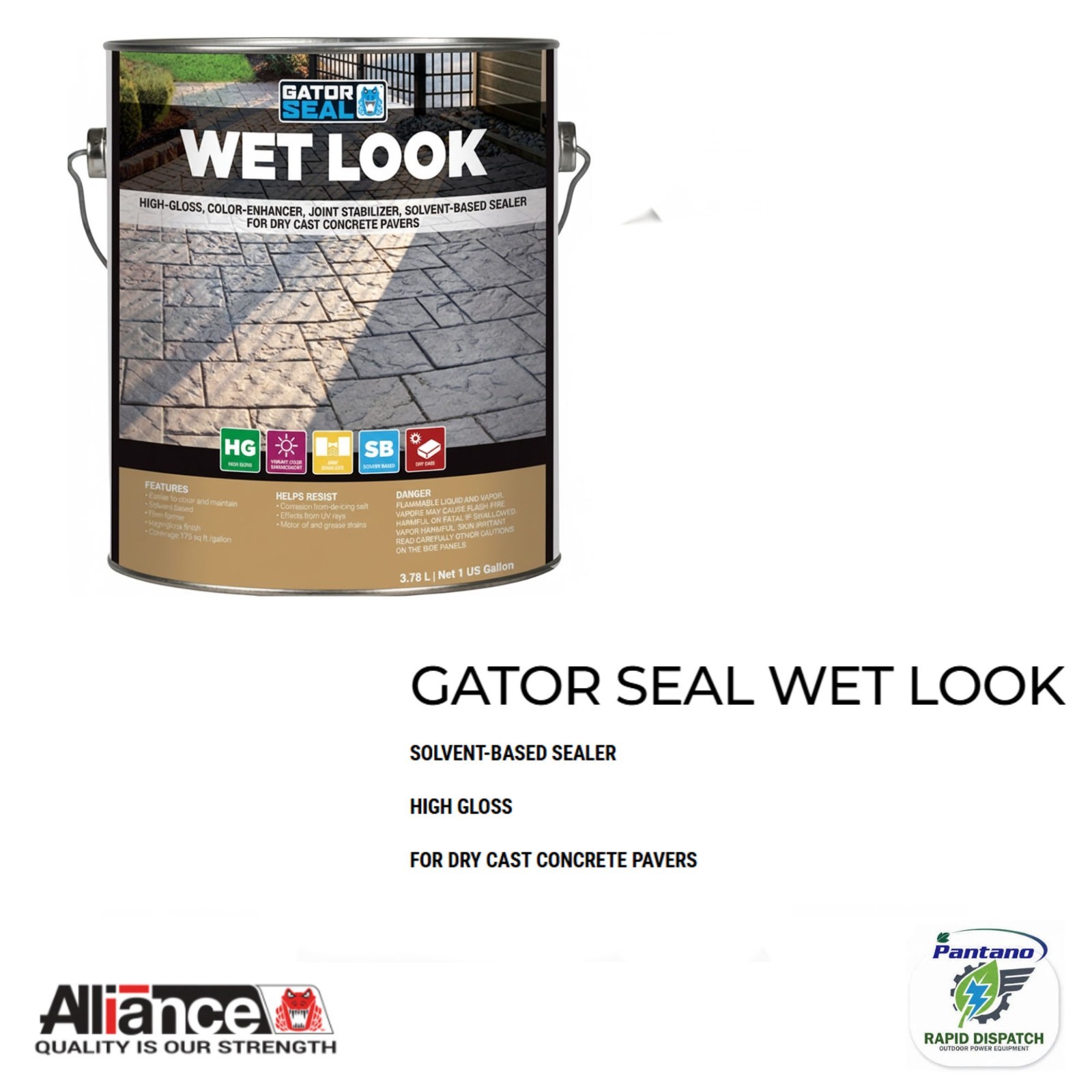 Alliance Gator Seal Wet Look Sealer for Dry Cast Pavers 1 Gal Can | eBay