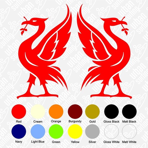 2 x Liver Bird Stickers Liverpool Decals Car Van Window Scooter Laptop ...