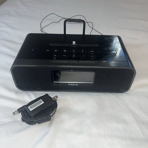 iHome DOCK CHARGER RADIO SPEAKER ALARM CLOCK MODEL iDL91 iPhone Dual ...