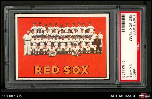 1967 Topps #604 Red Sox Team PSA 6 - EX/MT | eBay