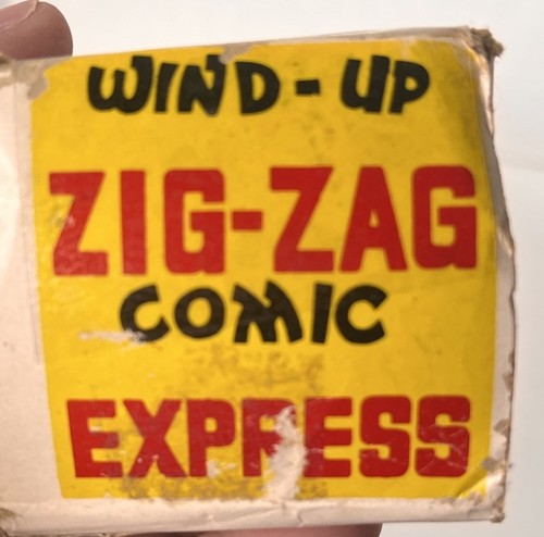 Vintage Tin Metal Wind Up Toy Train Zig-Zag Comic Express | eBay