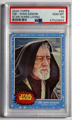 2020 Topps Star Wars Living Set #99 Obi-Wan Kenobi PSA 10 Gem Mint SP ...