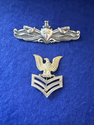 US Navy Surface Warfare Badge Perry Officer Pin Military USN Lot Of 2 ...