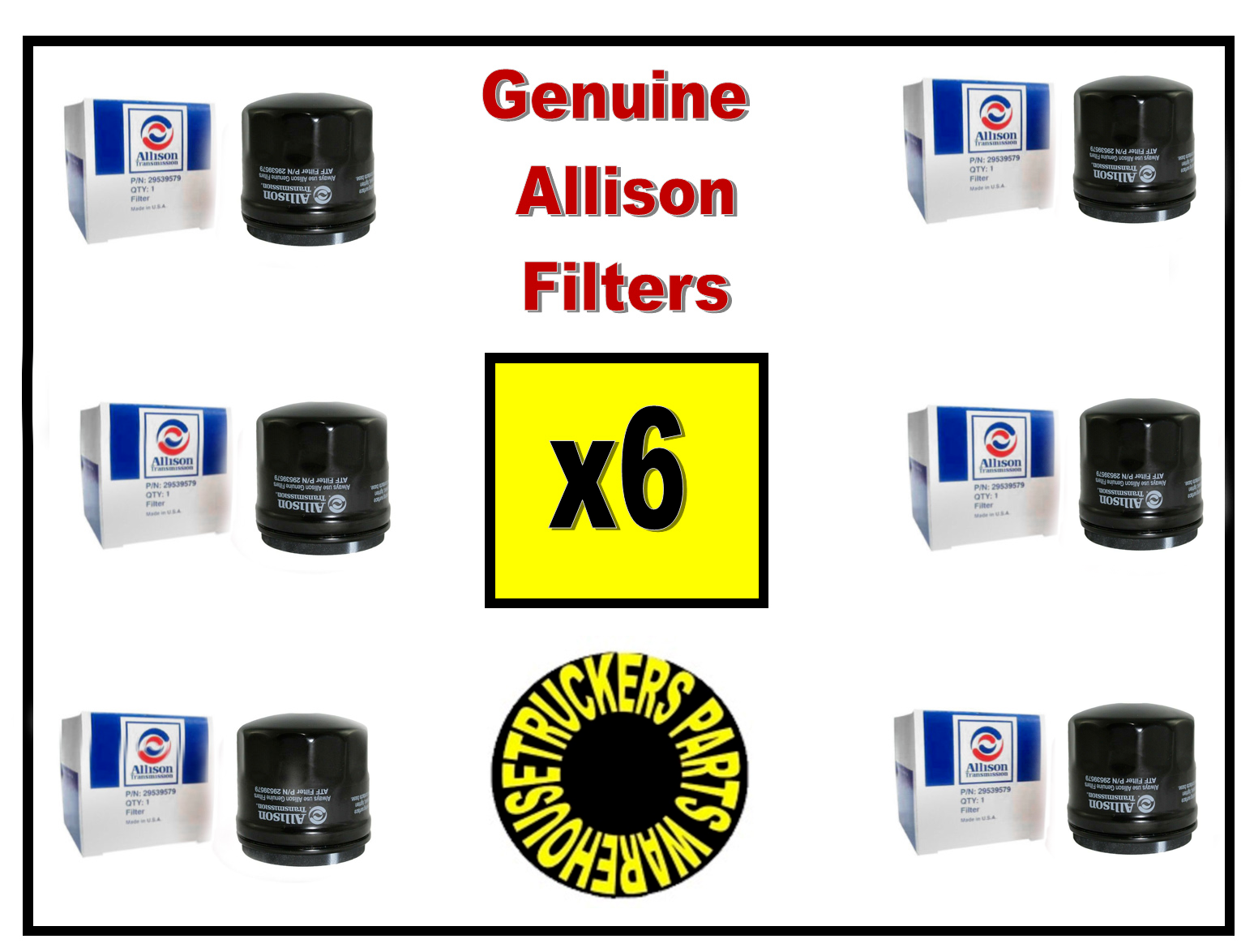 ALLISON TRANSMISSION T1000 SPIN ON FILTER Set of 6 pcs (OEM) | eBay