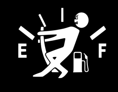 Low Fuel Gauge, Vinyl Car/Truck Decal, Gas Man | eBay