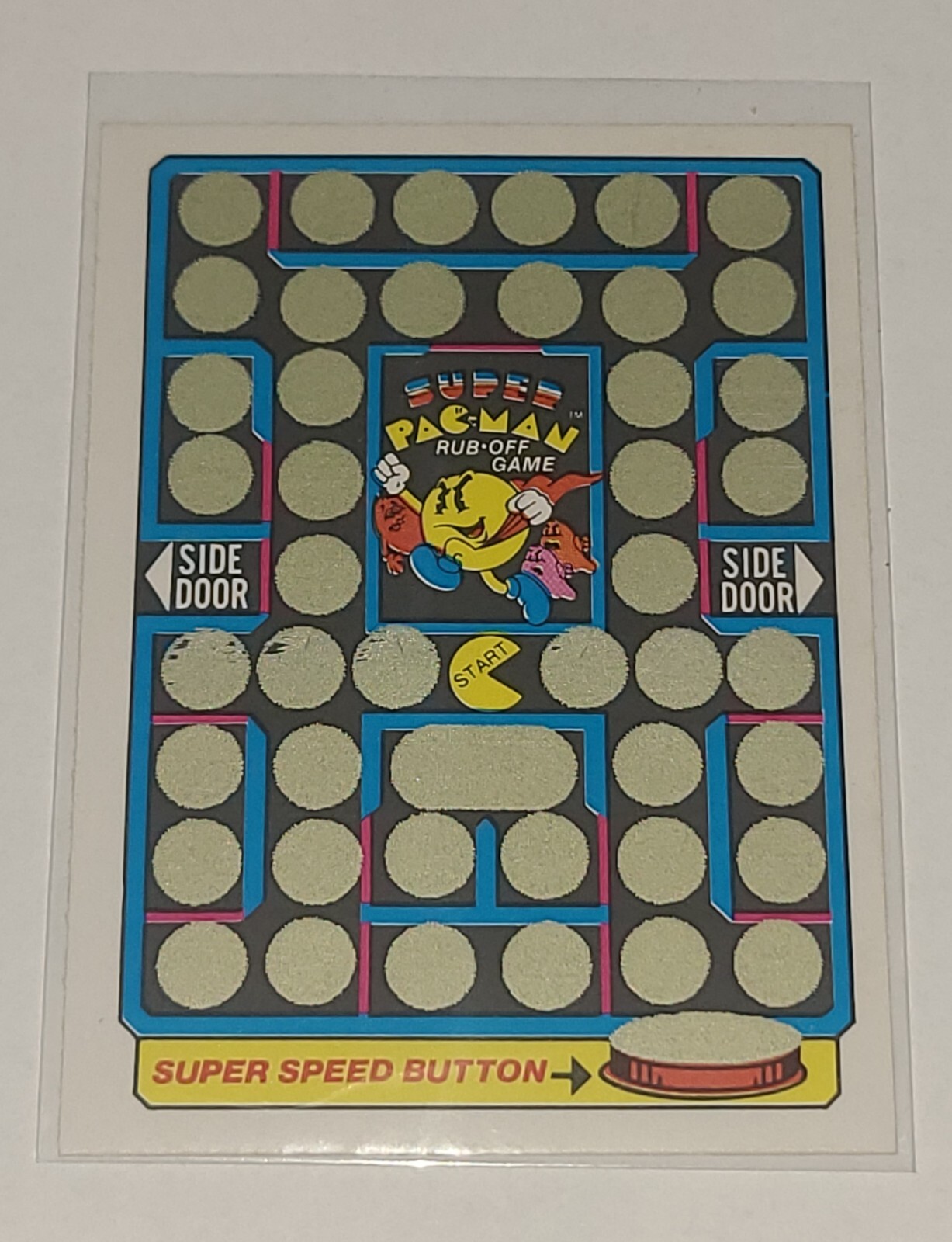 PAC-MAN 1982 FLEER SUPER RUB-OFF GAME CARD (PAC-MAN FACING RIGHT) | eBay