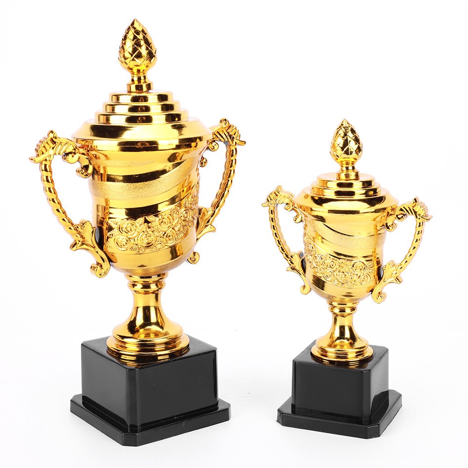 Gold Plastic Trophy Basketball Football Trophy with Lid for Winner Kids ...