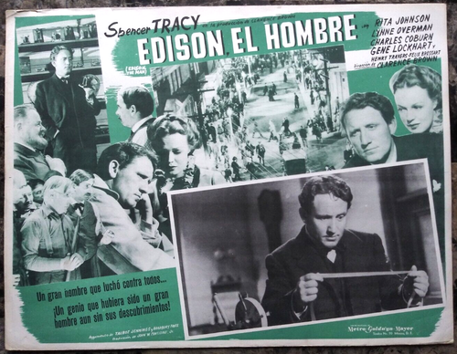 SPENCER TRACY IN EDISON THE MAN ORIGINAL LOBBY CARDS.1940.12.5"X 16" | eBay