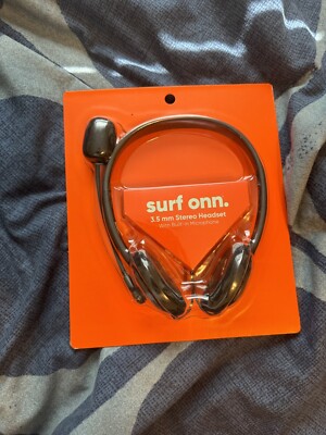 Surf Onn 3.5 mm Stereo Headset with Built-in Microphone - New | eBay