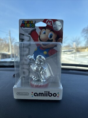Mario - Silver Super Mario Amiibo Nintendo Figure New Sealed | eBay