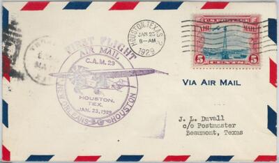 60153 - USA - First Flight COVER: NEW ORLEANS - HOUSTON: Houston - AMC ...