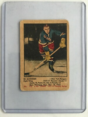 ED SLOWINSKI RC 1951-52 PARKHURST NO 102 GOOD+/VG 64319 | eBay