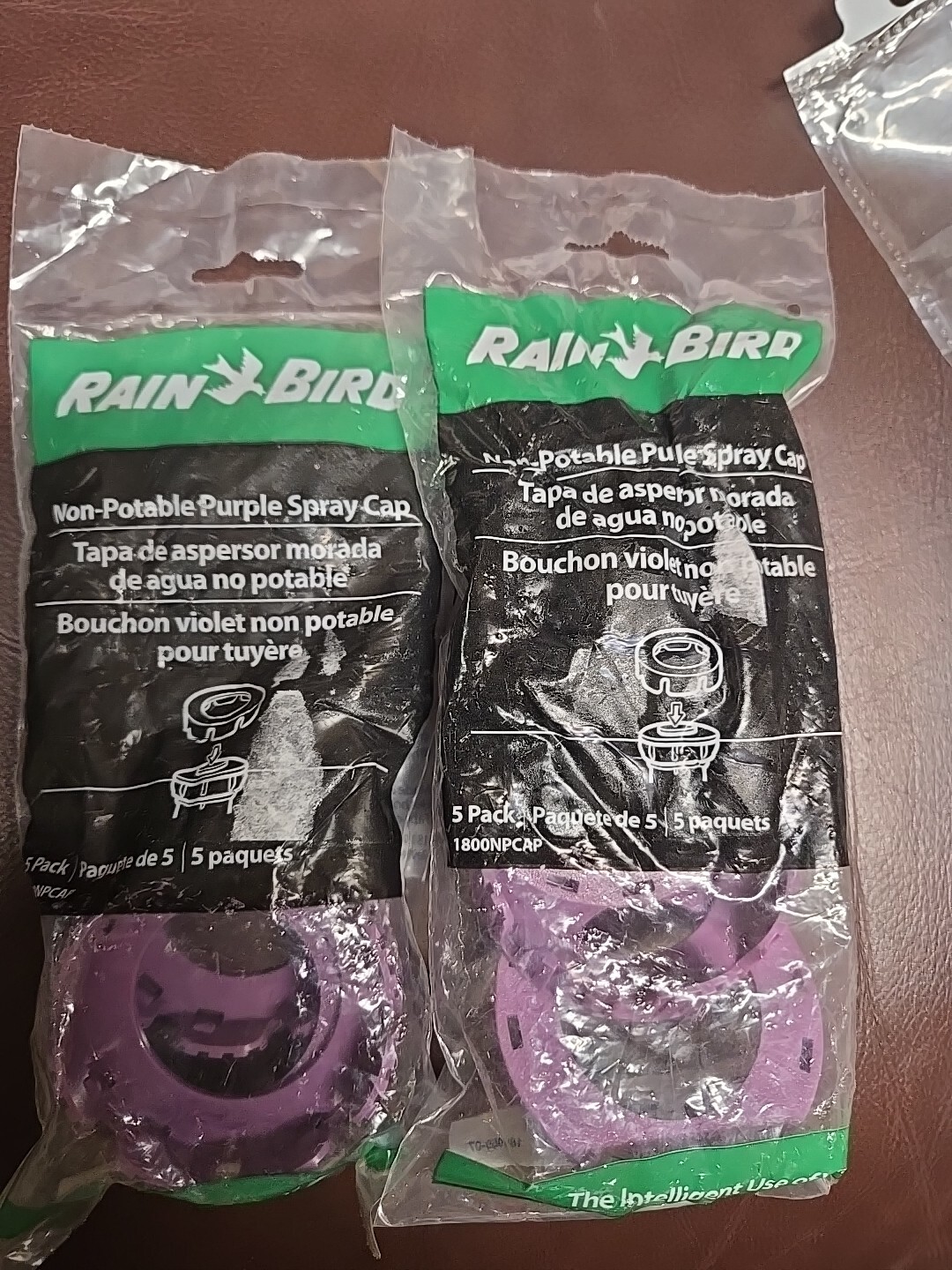 Lot of 2 packs Rain Bird Non-Potable Spray Head Cap for 1800 Sprinklers ...